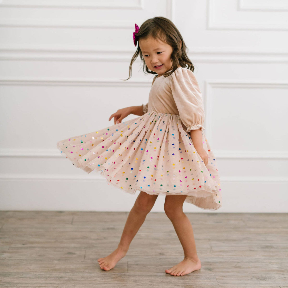 Diana Dress in Confetti Cream – Boujee Babies | Baby and Children's Store